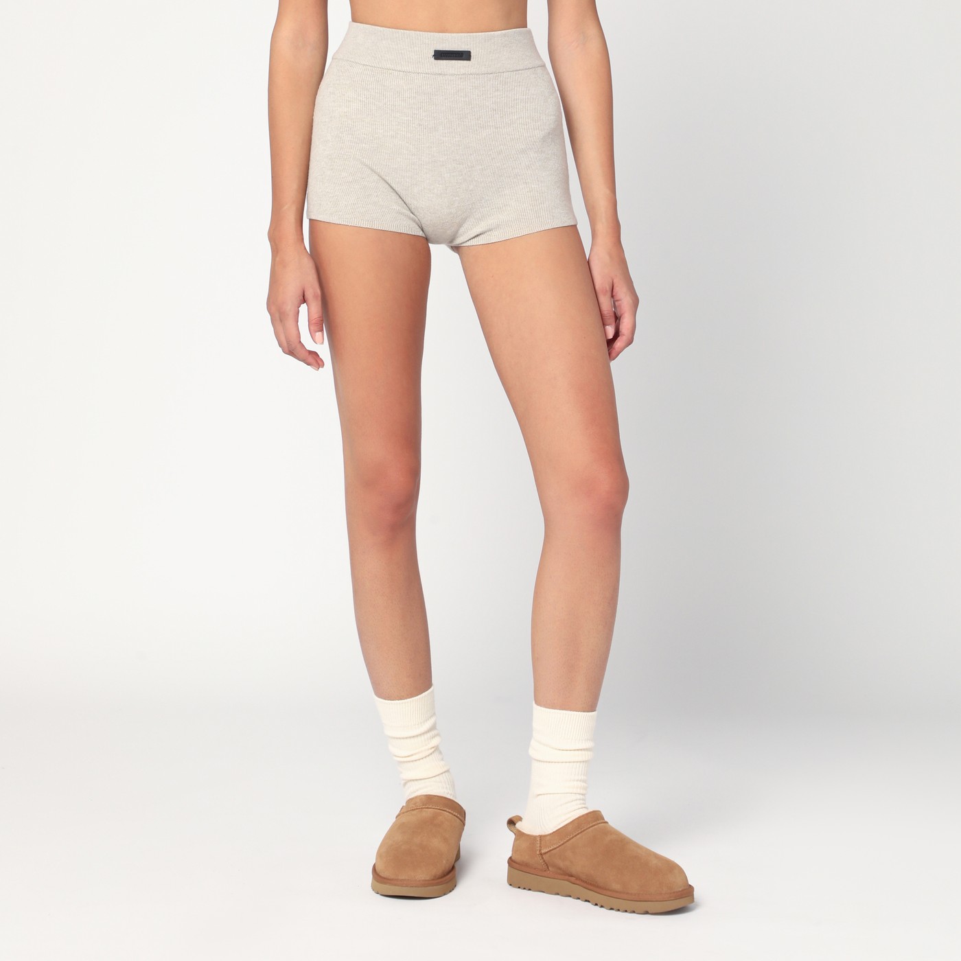 Fear of God Essentials Ribbed greige culottes | TheDoubleF