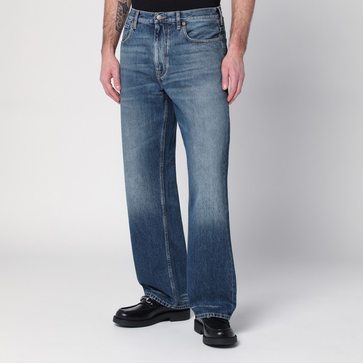 Valentino Blue washed-effect denim jeans | TheDoubleF