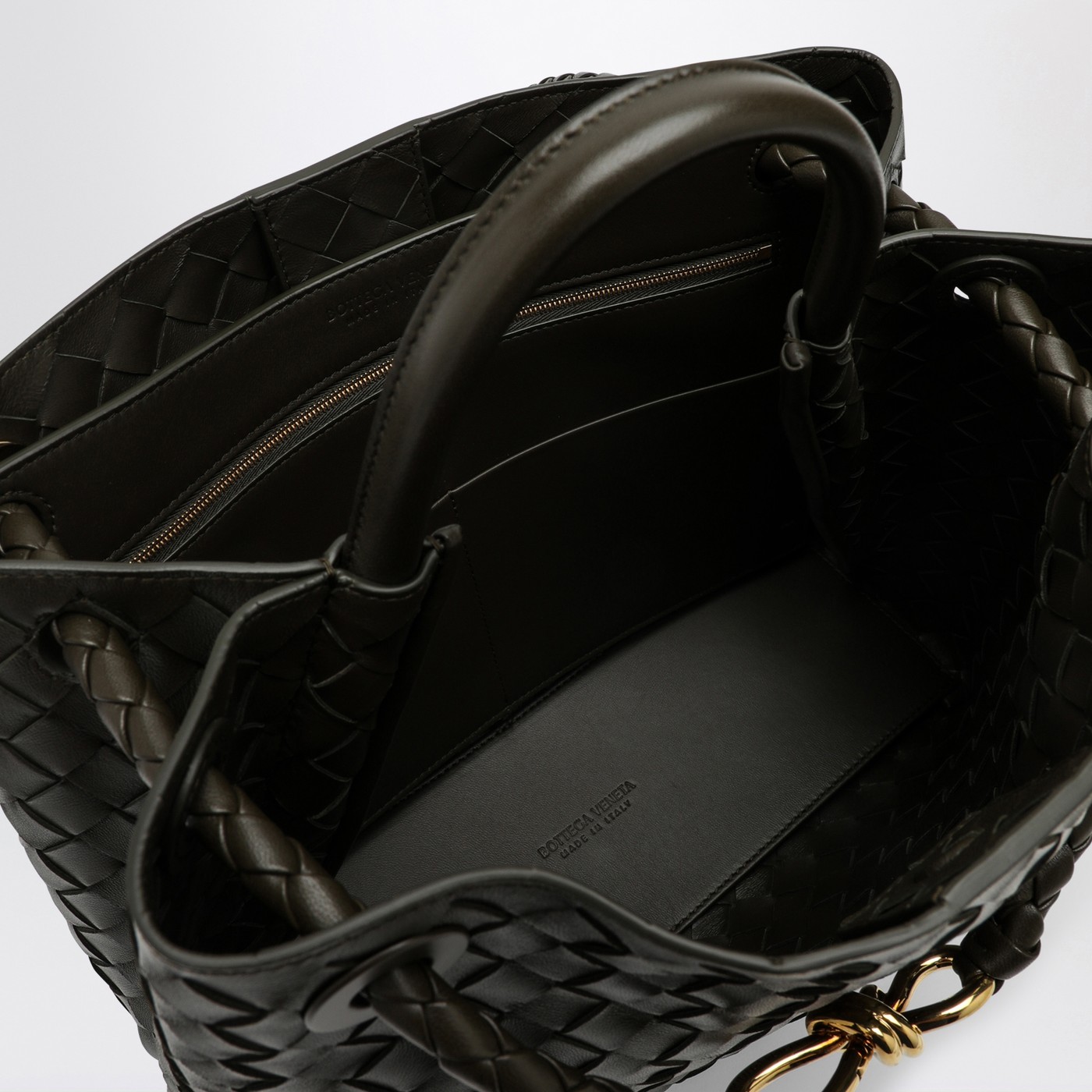 Bottega Veneta Andiamo khaki medium bag | TheDoubleF