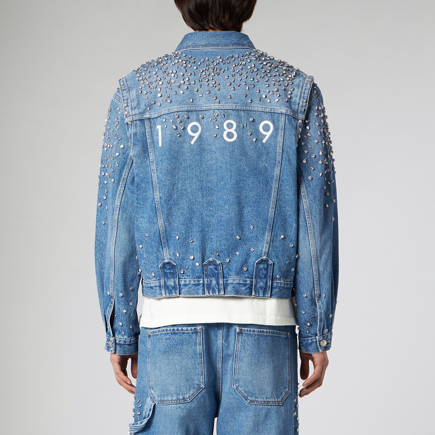 1989 STUDIO Denim Trucker Jacket Crystals blue | TheDoubleF