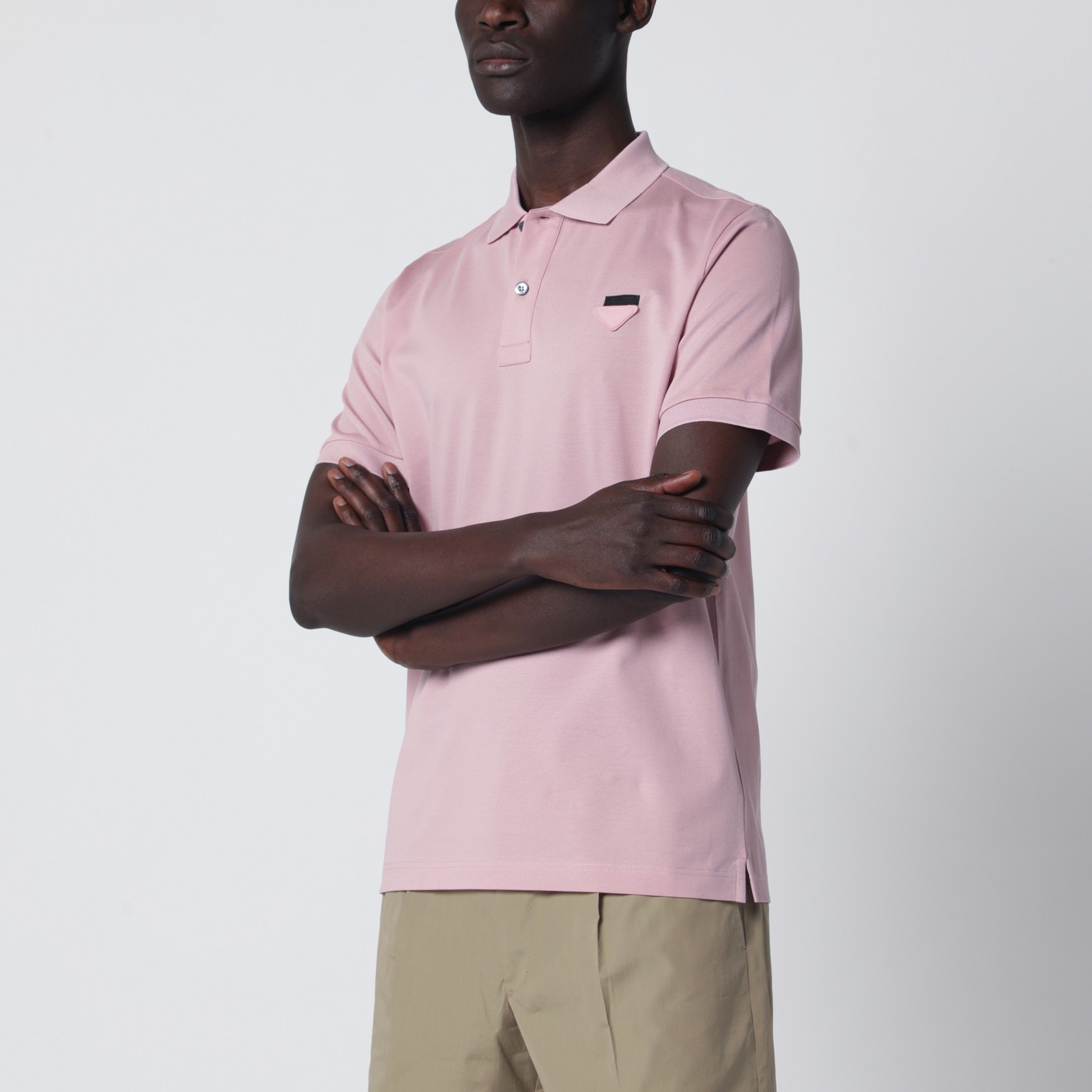 Prada Pink cotton piqué polo | TheDoubleF