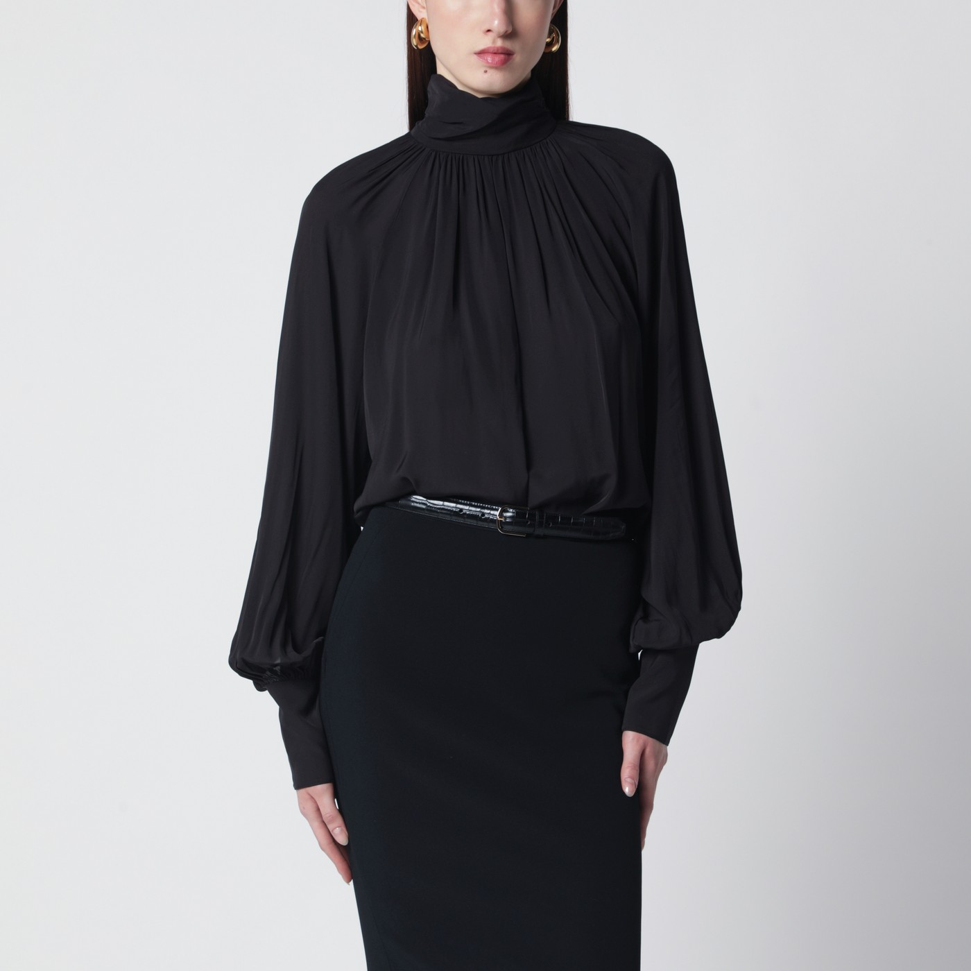 ANINE BING Blouse Anne noire en viscose | TheDoubleF