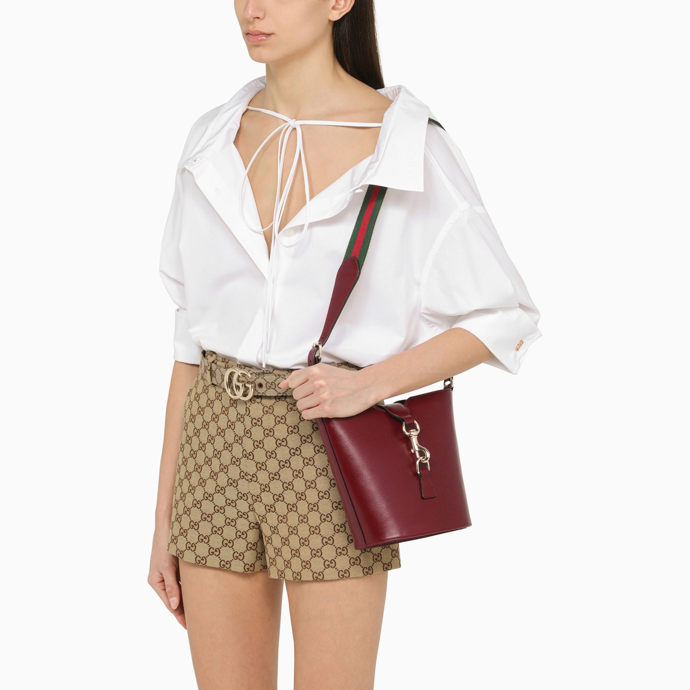 GUCCI Rosso Ancora mini bucket bag | TheDoubleF