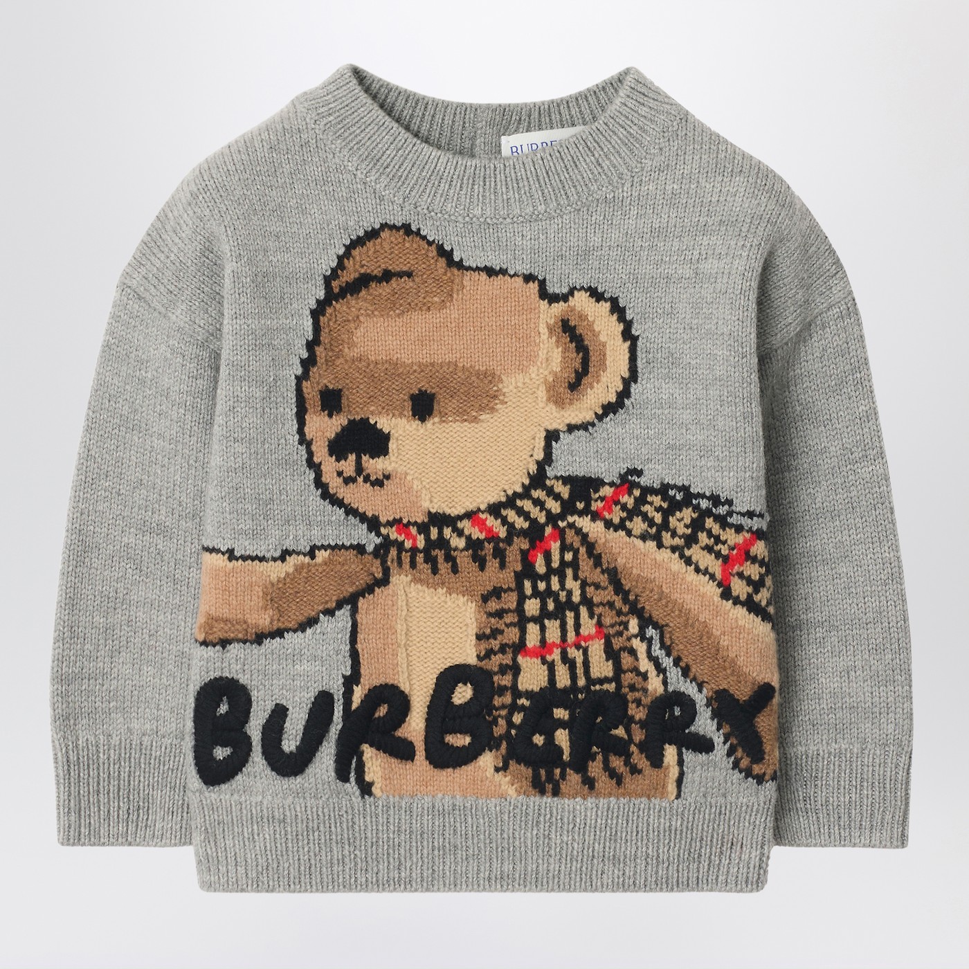 Burberry Grey jumper in wool with Thomas bear and friends | TheDoubleF
