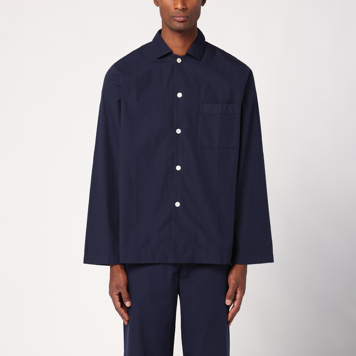 Tekla Navy blue pyjama shirt | TheDoubleF