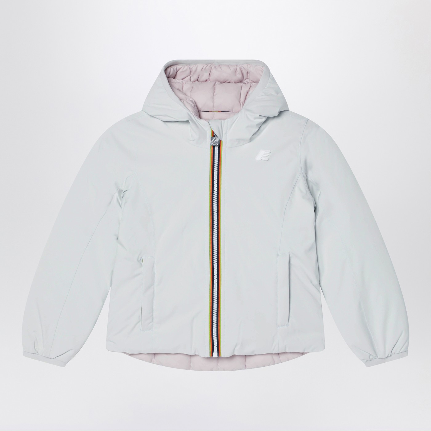 K-Way Reversible Lily Thermo jacket in gardenia white/pink | TheDoubleF