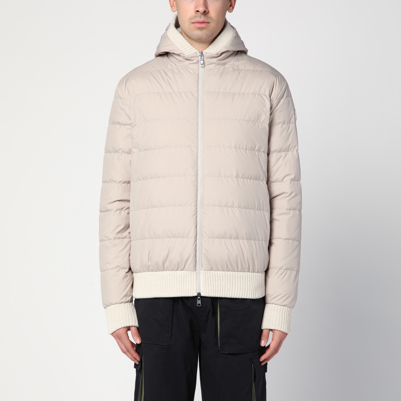 Moncler Beige reversible wool and cashmere cardigan | TheDoubleF