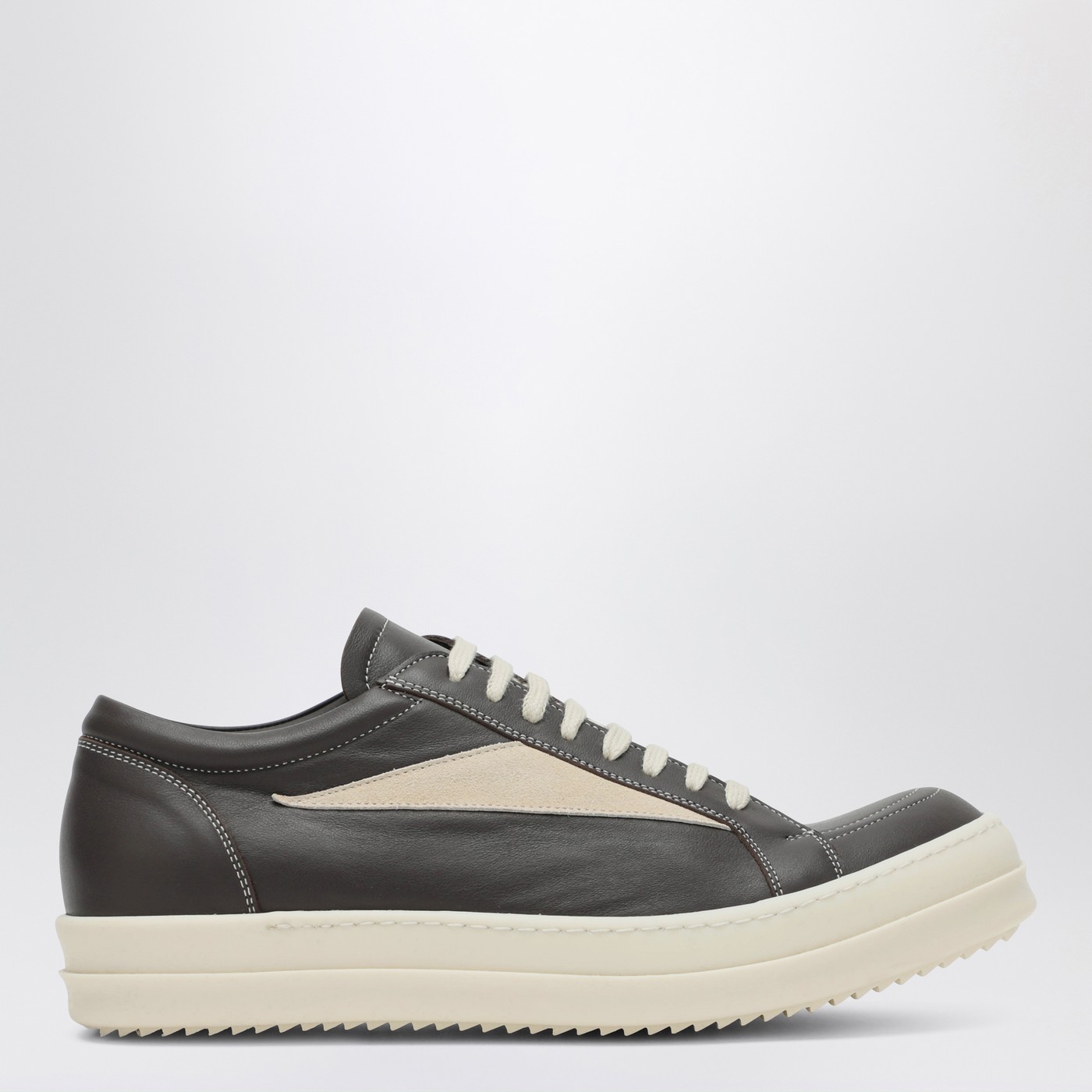 Rick Owens Dust grey/milk white Vintage sneakers | TheDoubleF
