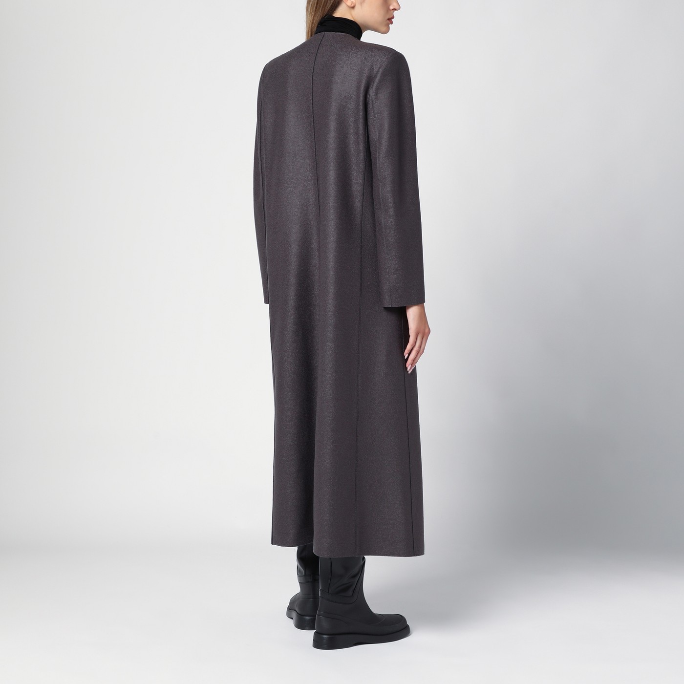 Harris Wharf London Graphite wool double-breasted coat | TheDoubleF