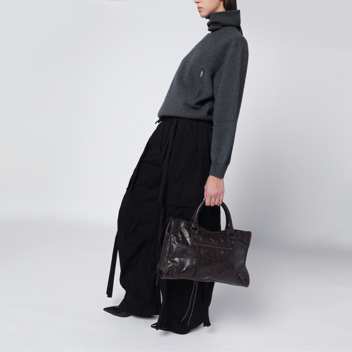 Balenciaga Medium Le City brown tote bag | TheDoubleF