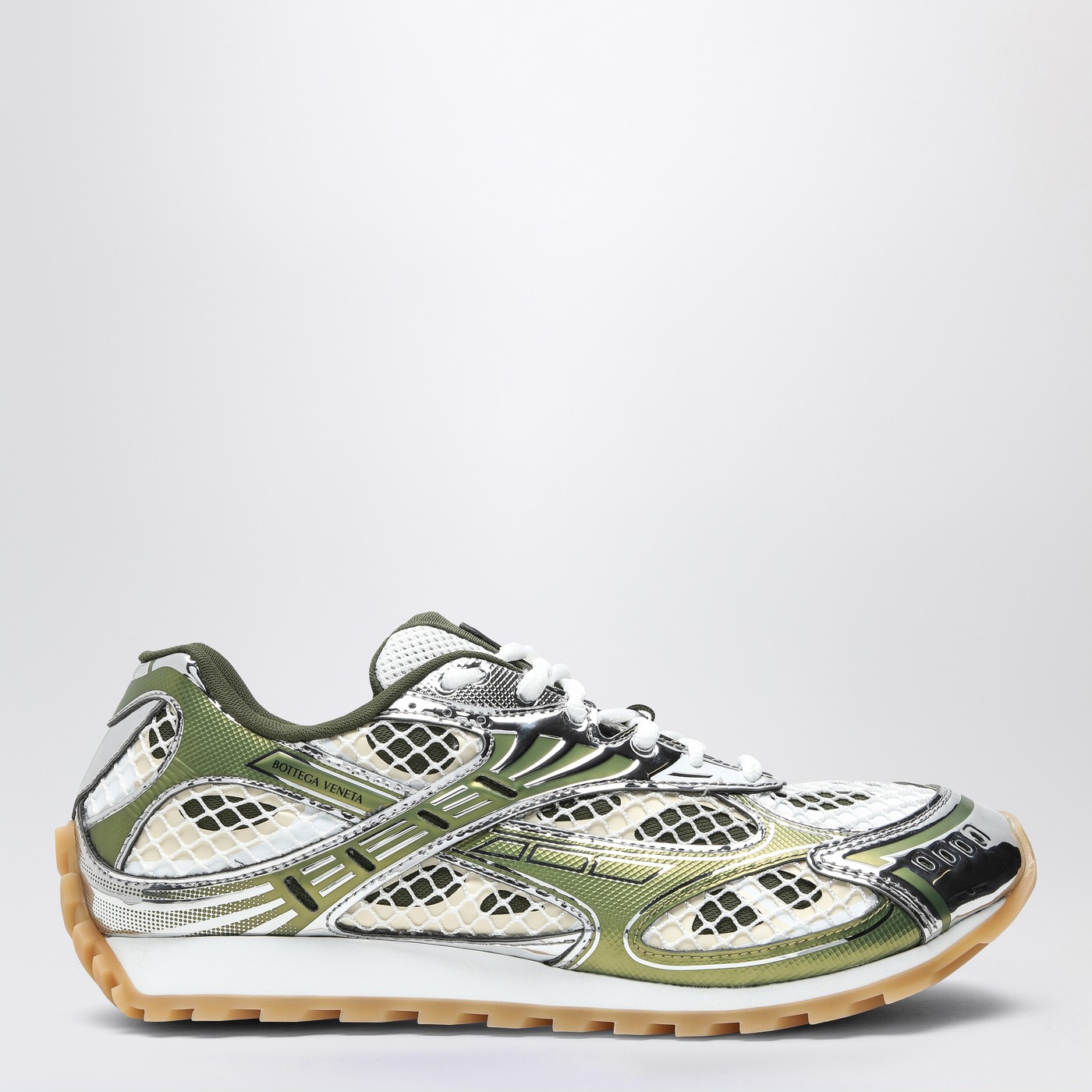 Bottega Veneta Low Orbit green/silver trainer | TheDoubleF