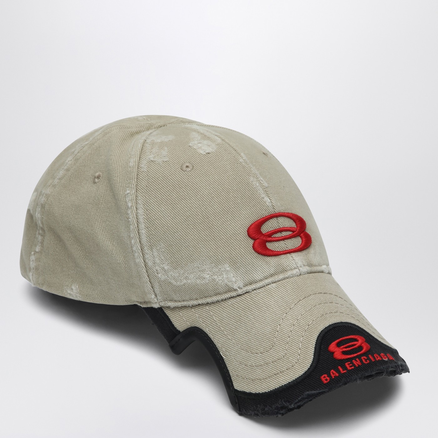 Balenciaga Unity Sports Icon beige/red baseball cap | TheDoubleF