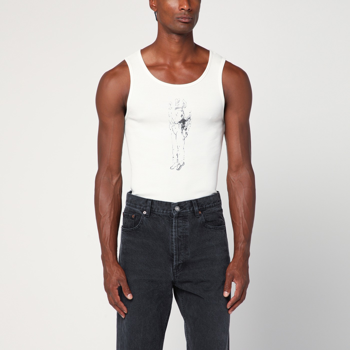 Enfants Riches Déprimés Bad Professor white vintage-effect tank top ...