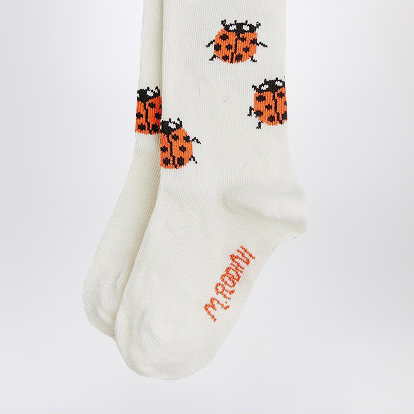 Mini Rodini High white socks with ladybugs | TheDoubleF