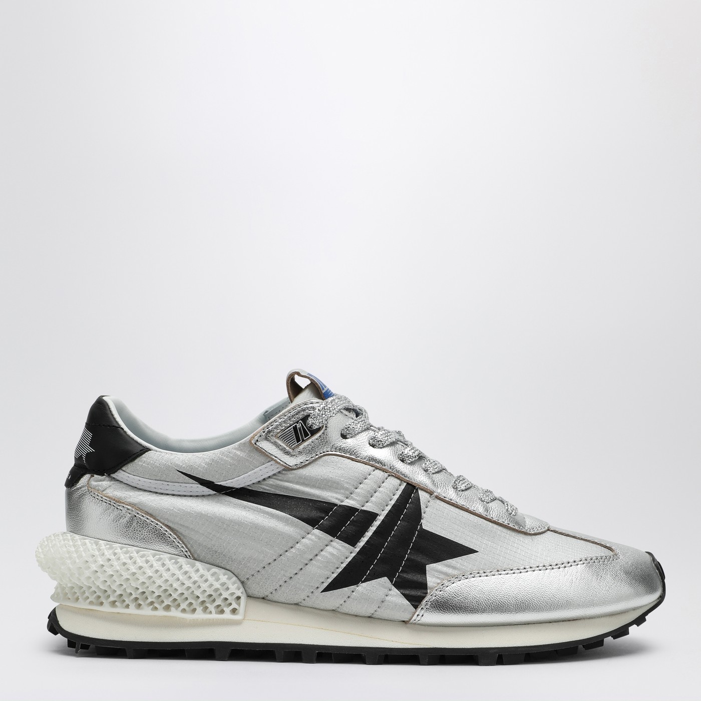 Golden Goose Sneaker Marathon in nylon ripstop silver | TheDoubleF