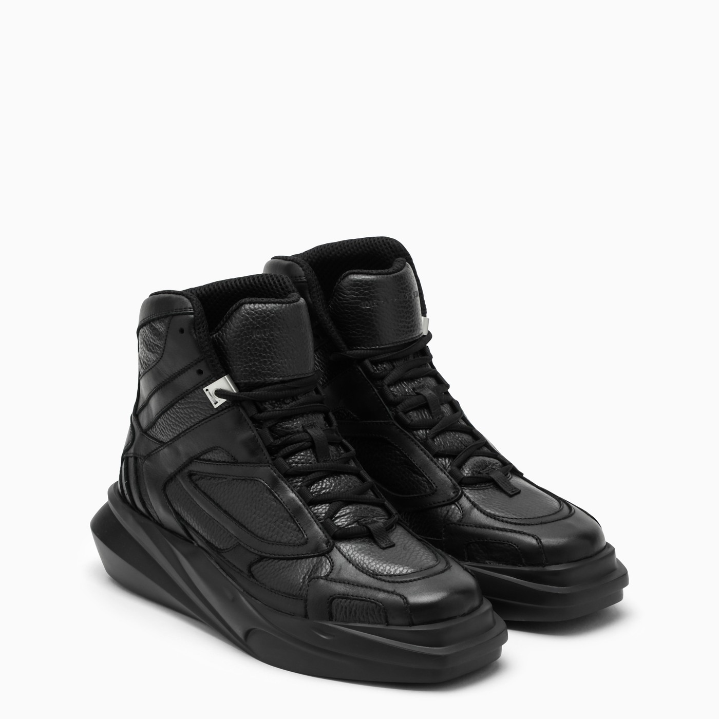 1017 A L Y X 9sm Basket Montante Noire En Cuir Thedoublef