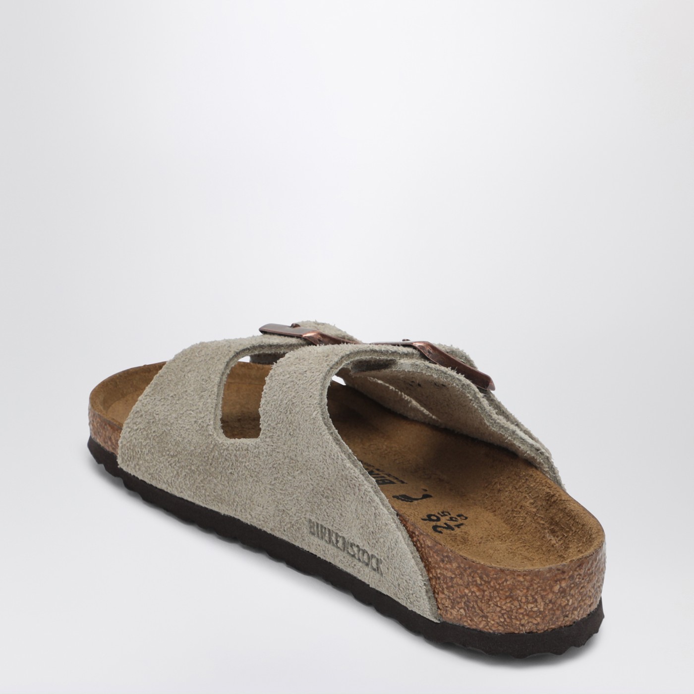 Birkenstock Taupe suede Arizona slide | TheDoubleF