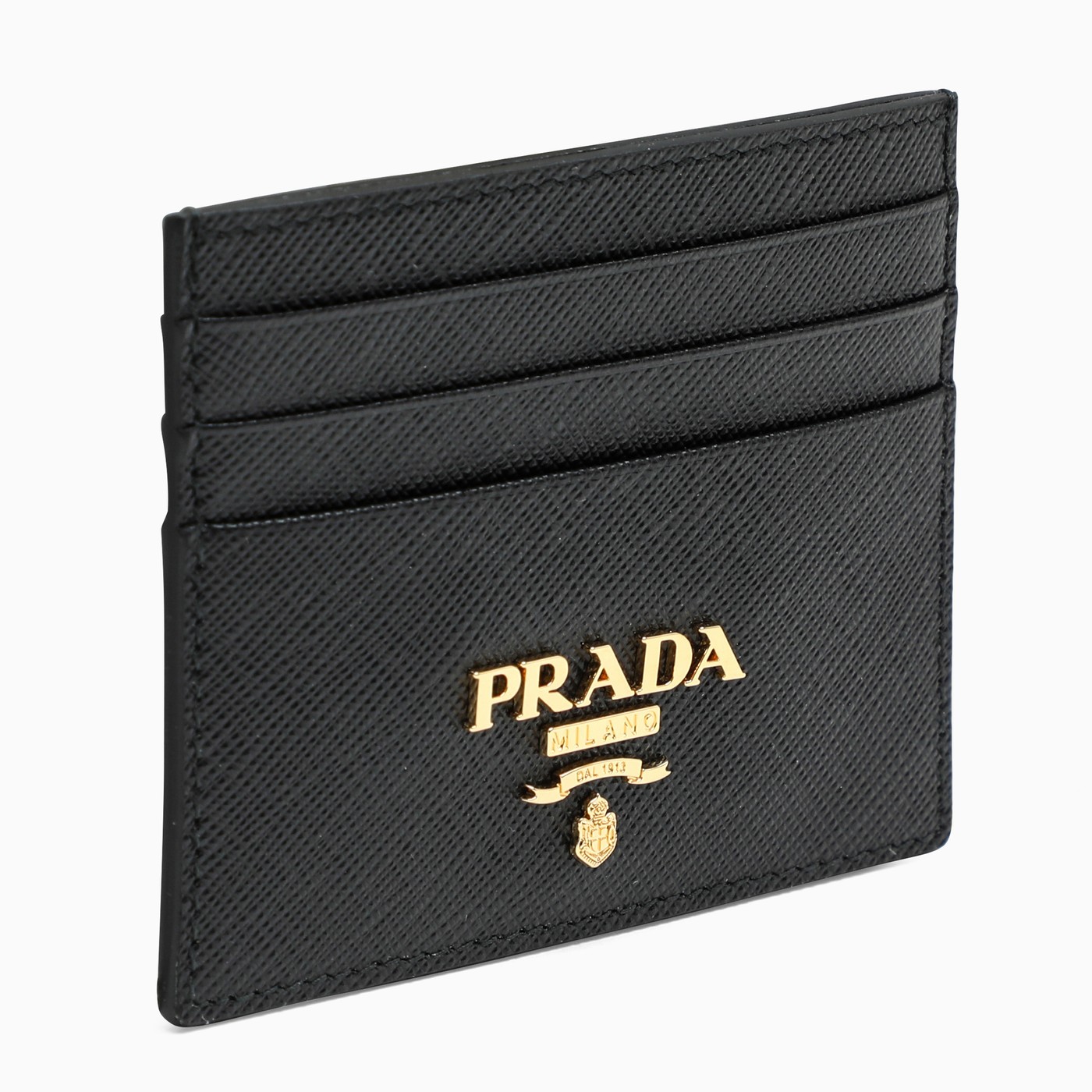 Prada Portacarte di credito nero in Saffiano | TheDoubleF