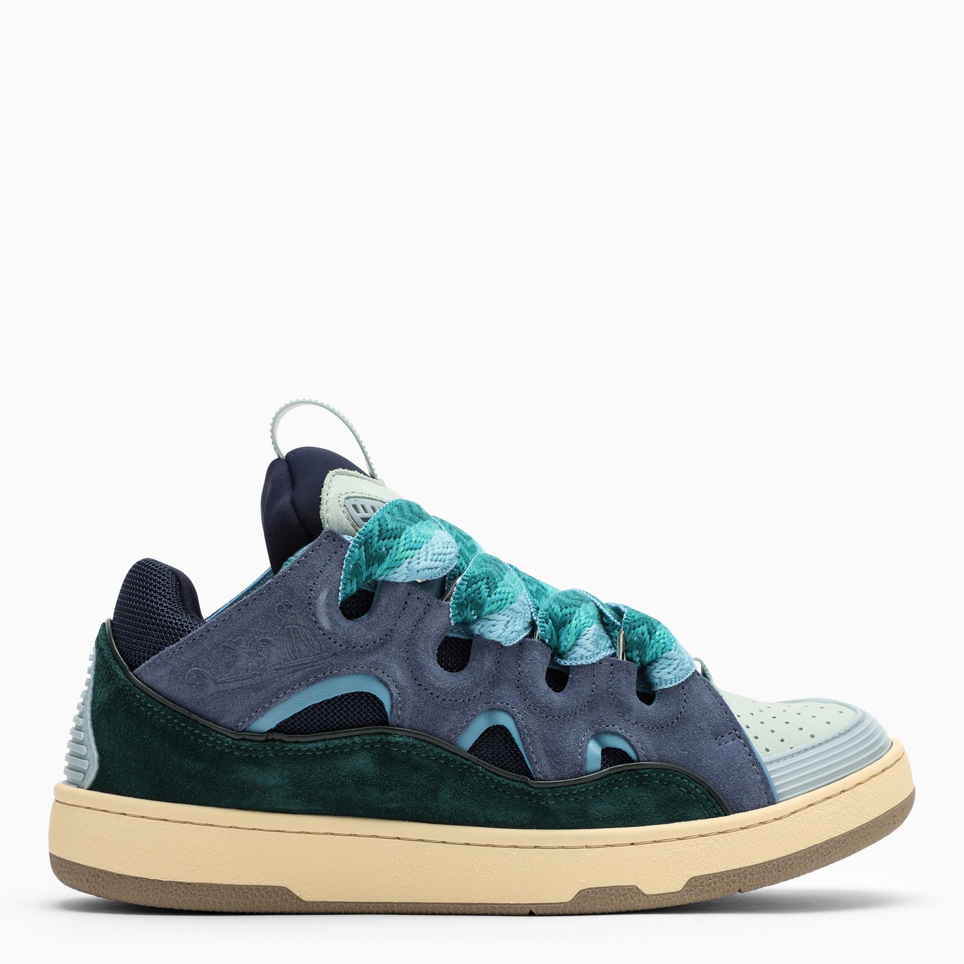 Lanvin Multicolor leather Curb sneakers | TheDoubleF