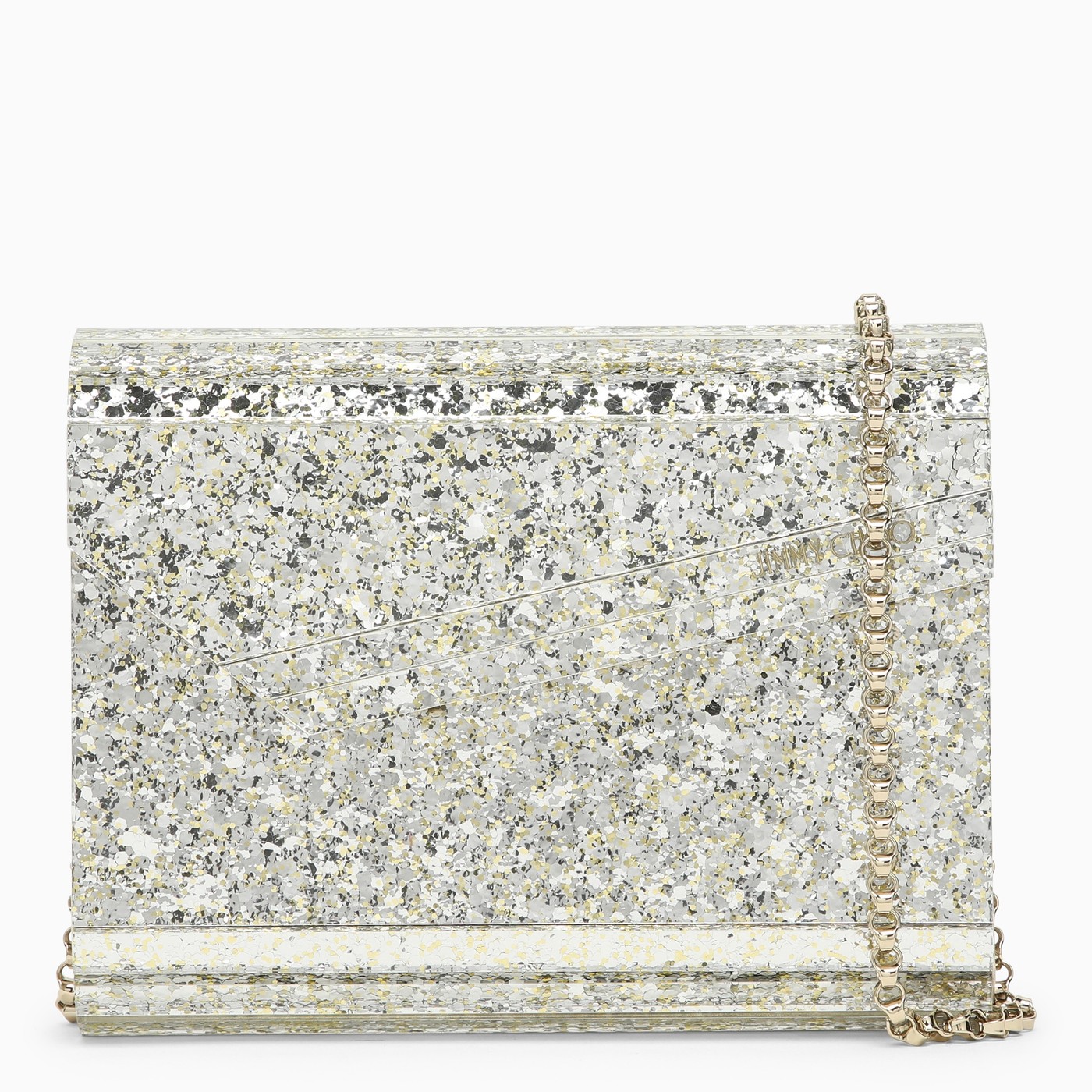Jimmy Choo Champagne-coloured Candy clutch | TheDoubleF