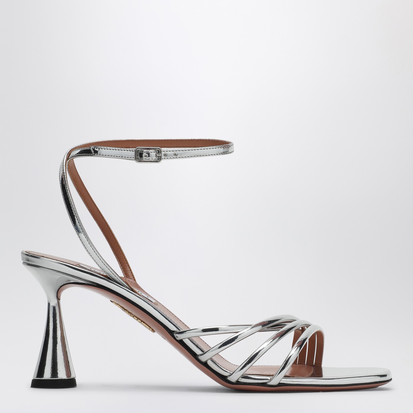 Aquazzura Metallic silver Latour 75 sandal | TheDoubleF