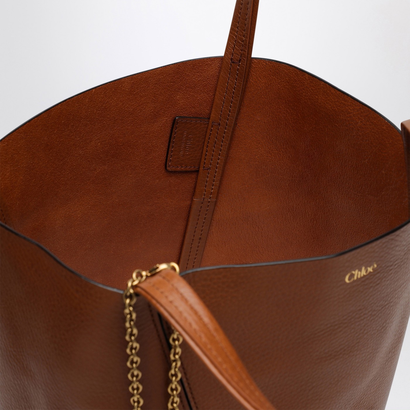 Chloé Chloé Spin brown medium Tote Bag | TheDoubleF