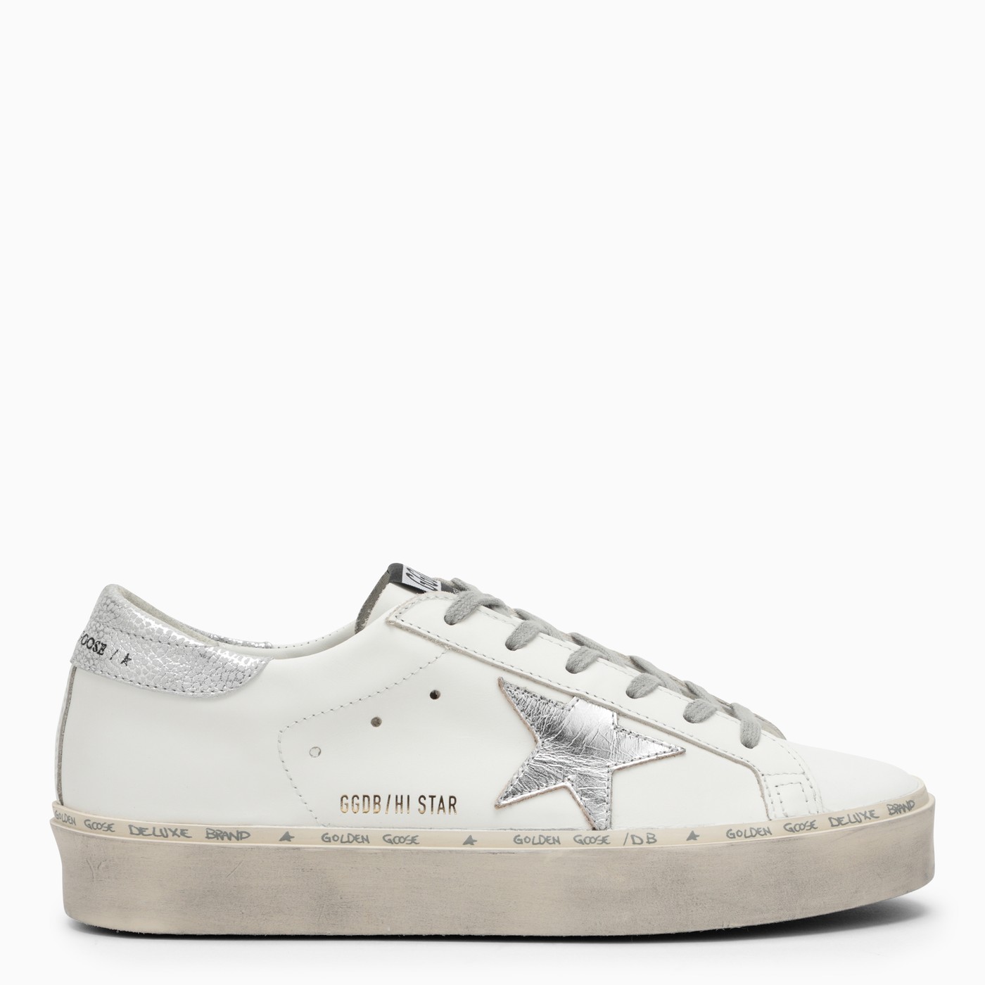 Golden Goose White/silver Hi-Star sneakers | TheDoubleF