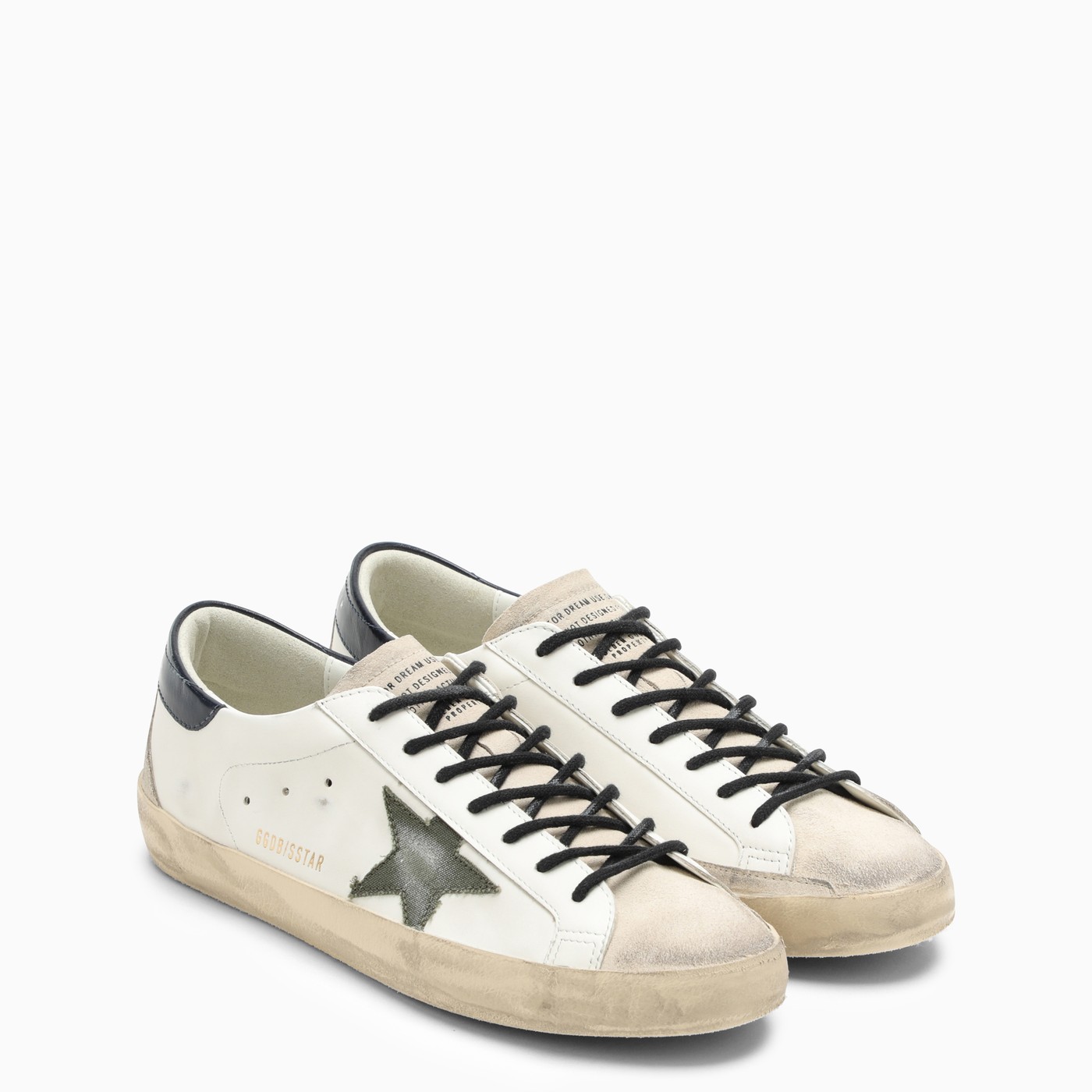 Golden Goose White/blue/green Super-Star trainer | TheDoubleF