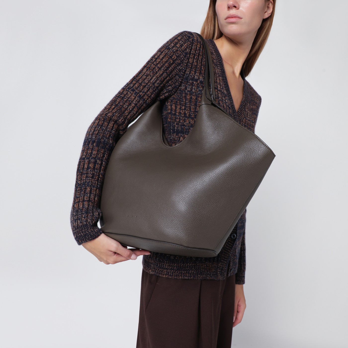 AESTHER EKME Phantom tote in hazelnut leather | TheDoubleF