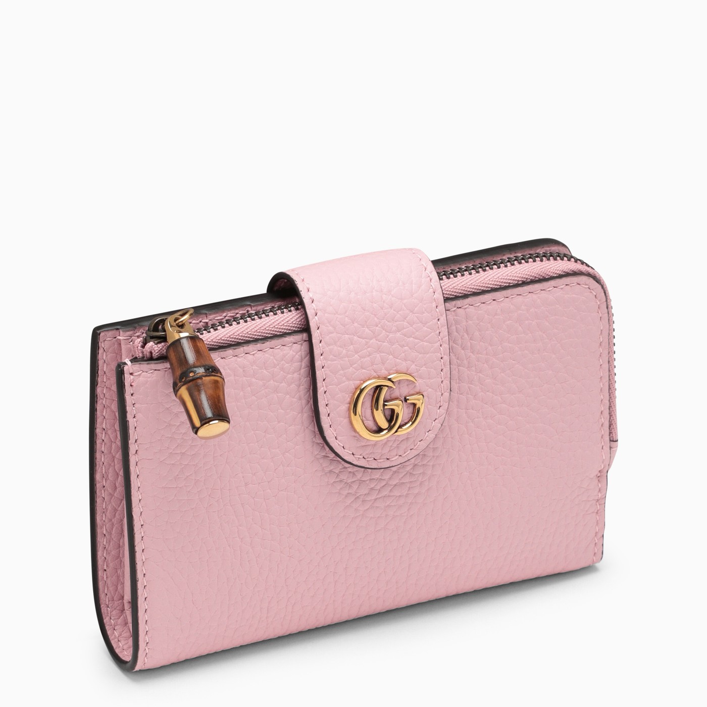GUCCI Pink wallet in grained leather | TheDoubleF