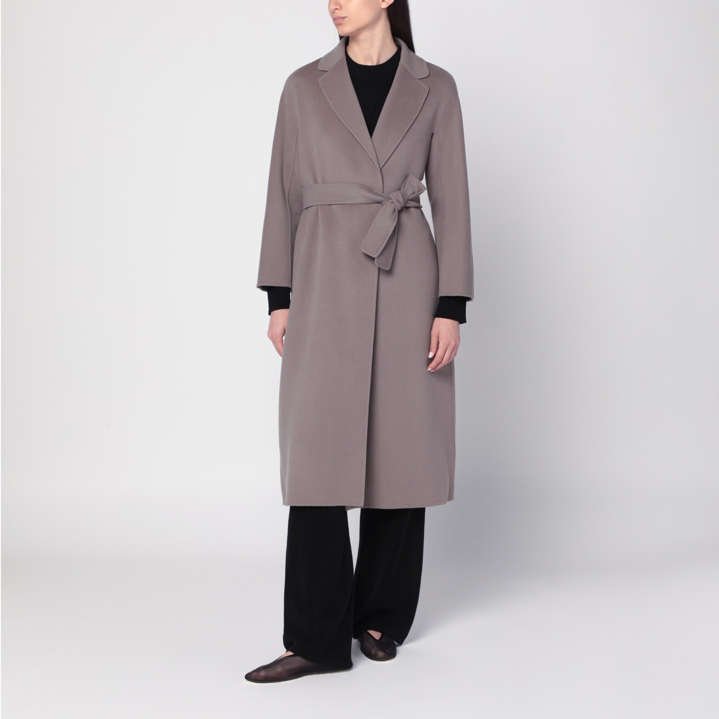 'S Max Mara Grey midi coat in wool drap | TheDoubleF