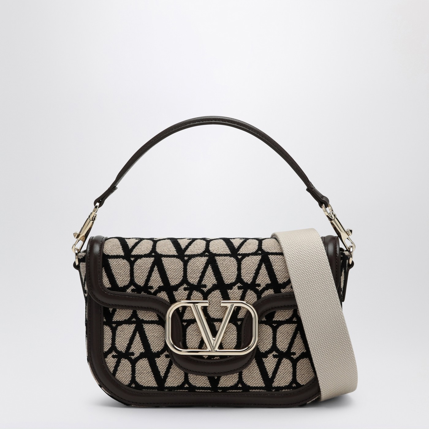 Valentino Garavani locò bag in Toile Iconographe beige/black | TheDoubleF