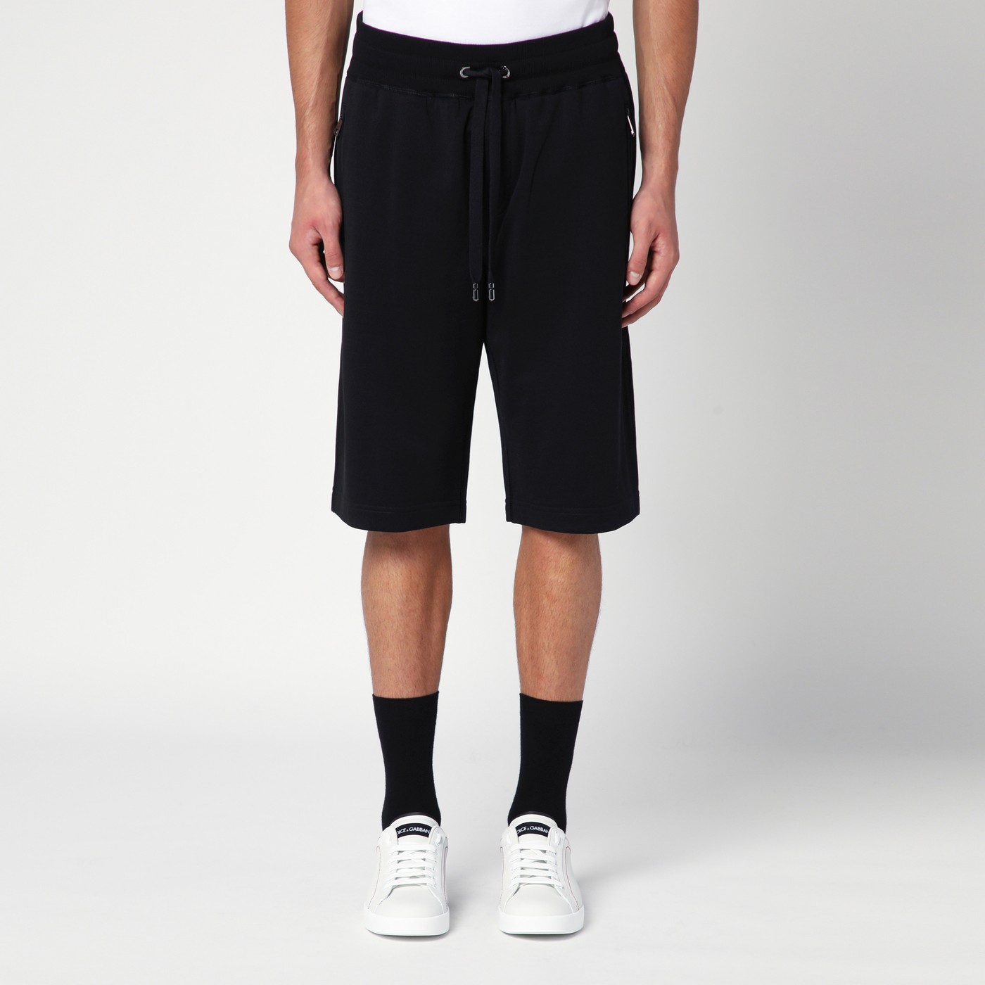 Dolce&Gabbana Bermuda de jogging avec plaque logo | TheDoubleF