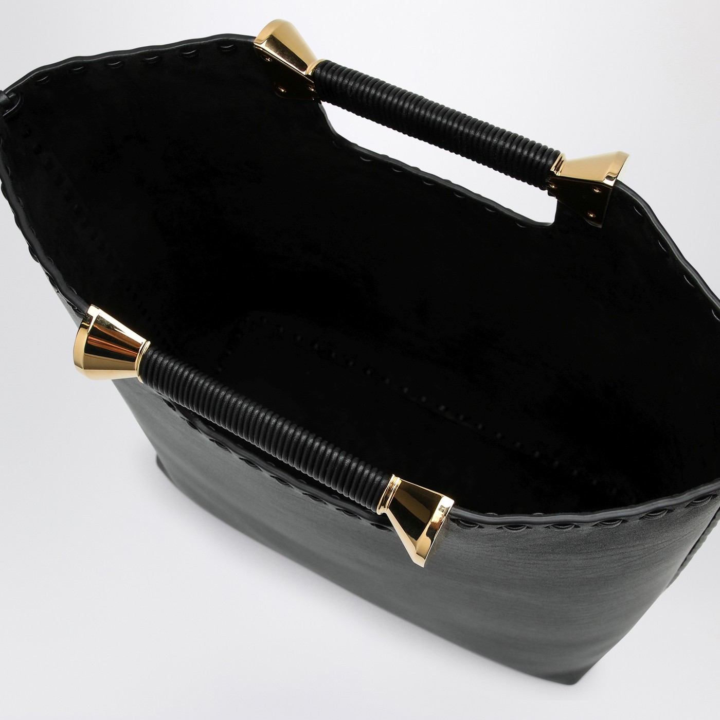 Alaïa Bobine black leather tote bag | TheDoubleF