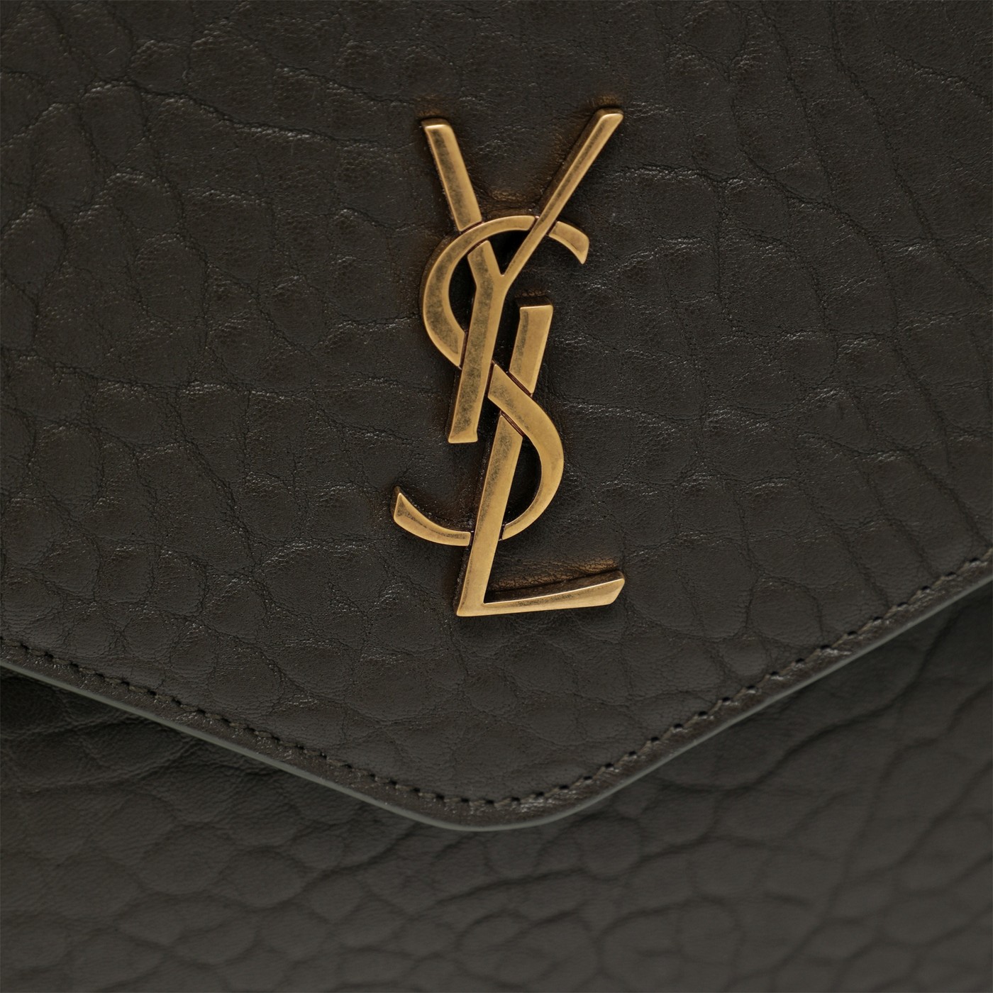 Saint Laurent XXL moss green Envelope Cassandre clutch | TheDoubleF