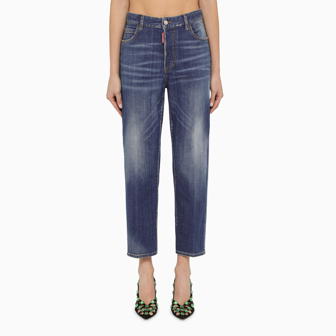 Dsquared2 Navy blue washed denim jeans | TheDoubleF