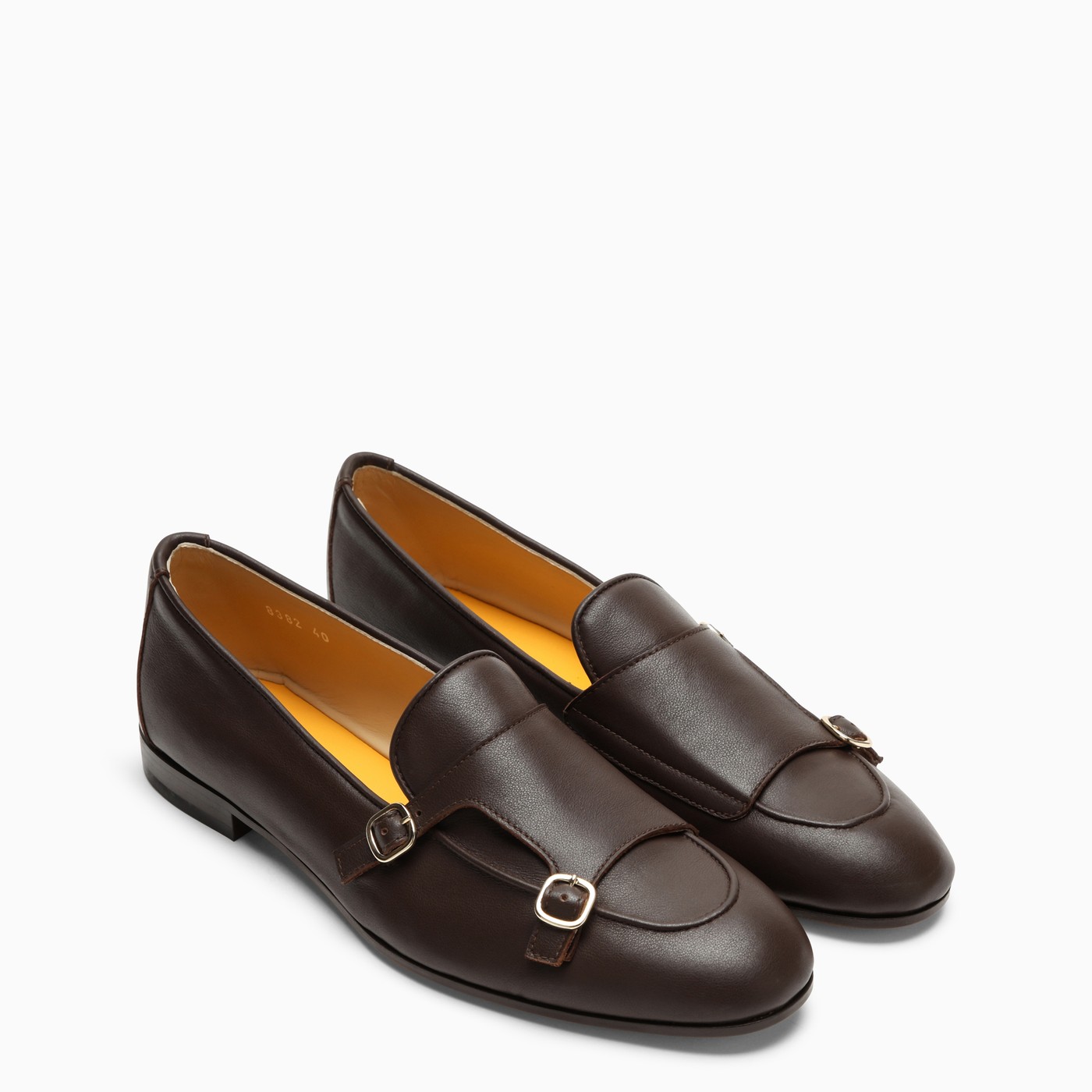 Doucal's Brown leather double buckle loafer | TheDoubleF