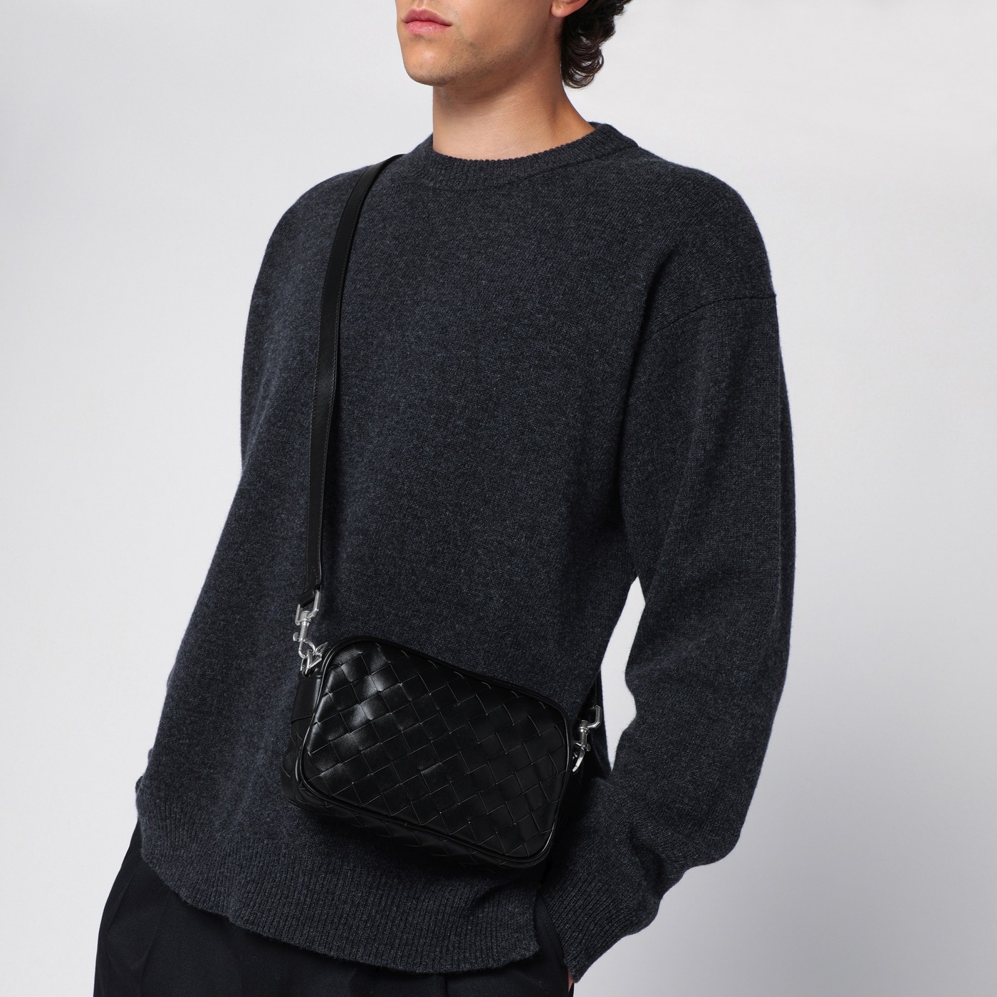 Bottega Veneta Black Camera Bag Intrecciato Mini bag | TheDoubleF