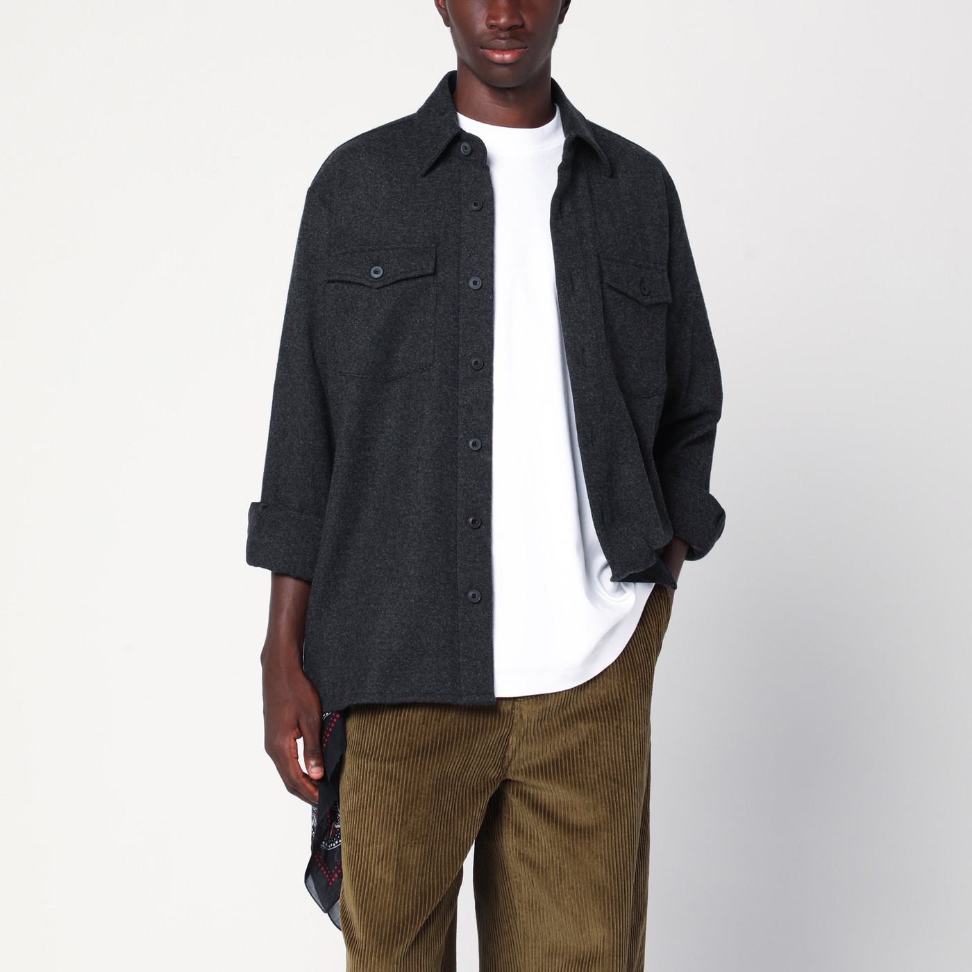 Destin Dark gray wool shirt | TheDoubleF