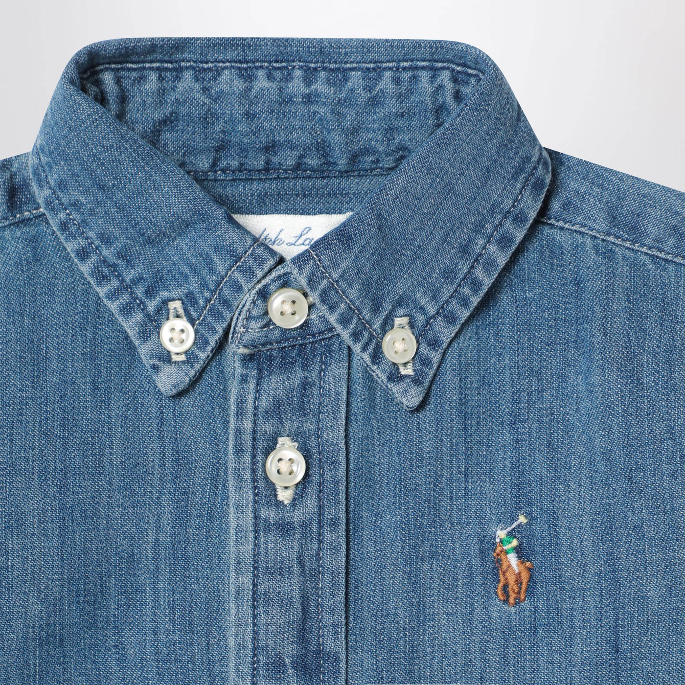 Polo Ralph Lauren Blue denim button-down shirt | TheDoubleF