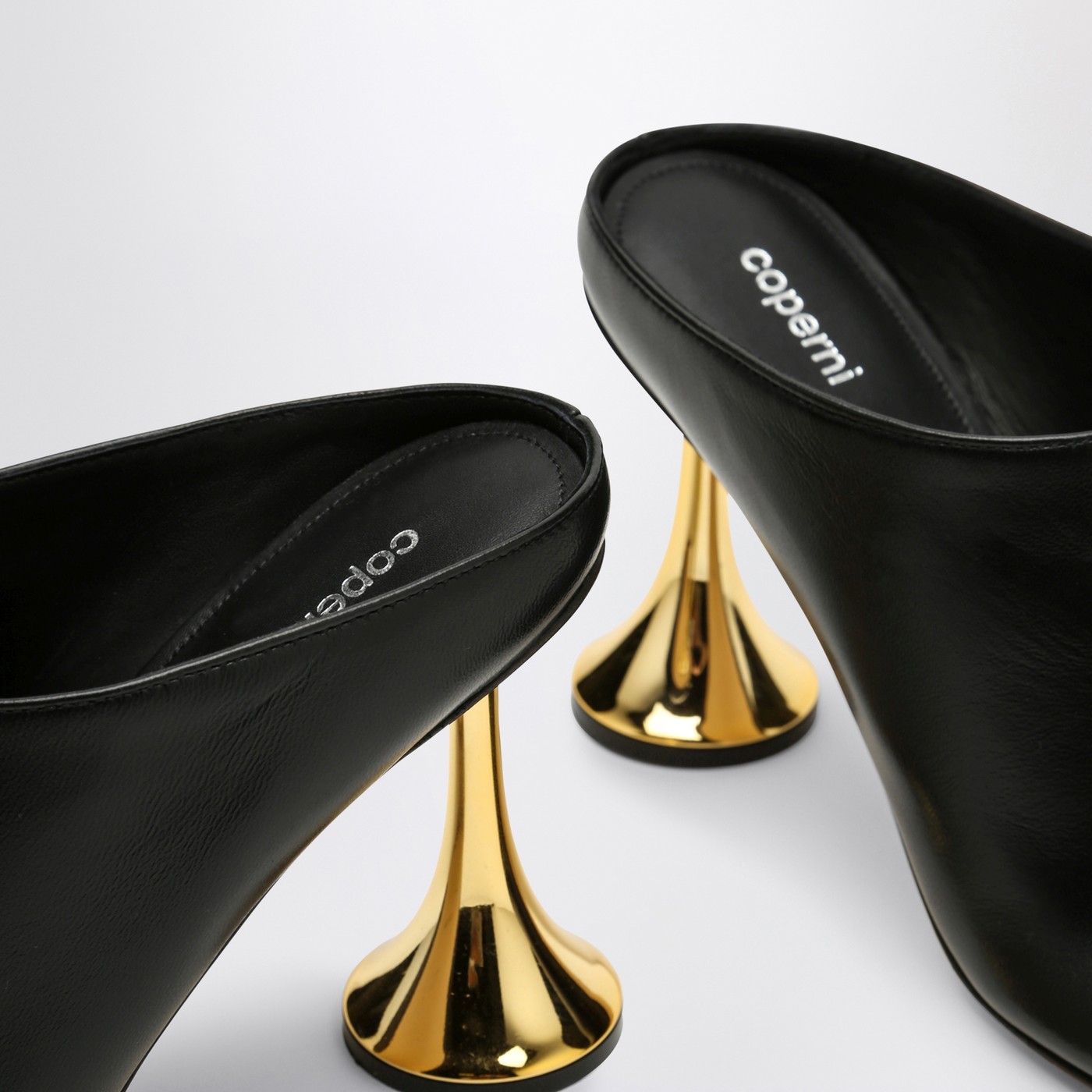 Coperni Orchestra Closed Mule Heel in black leather | TheDoubleF