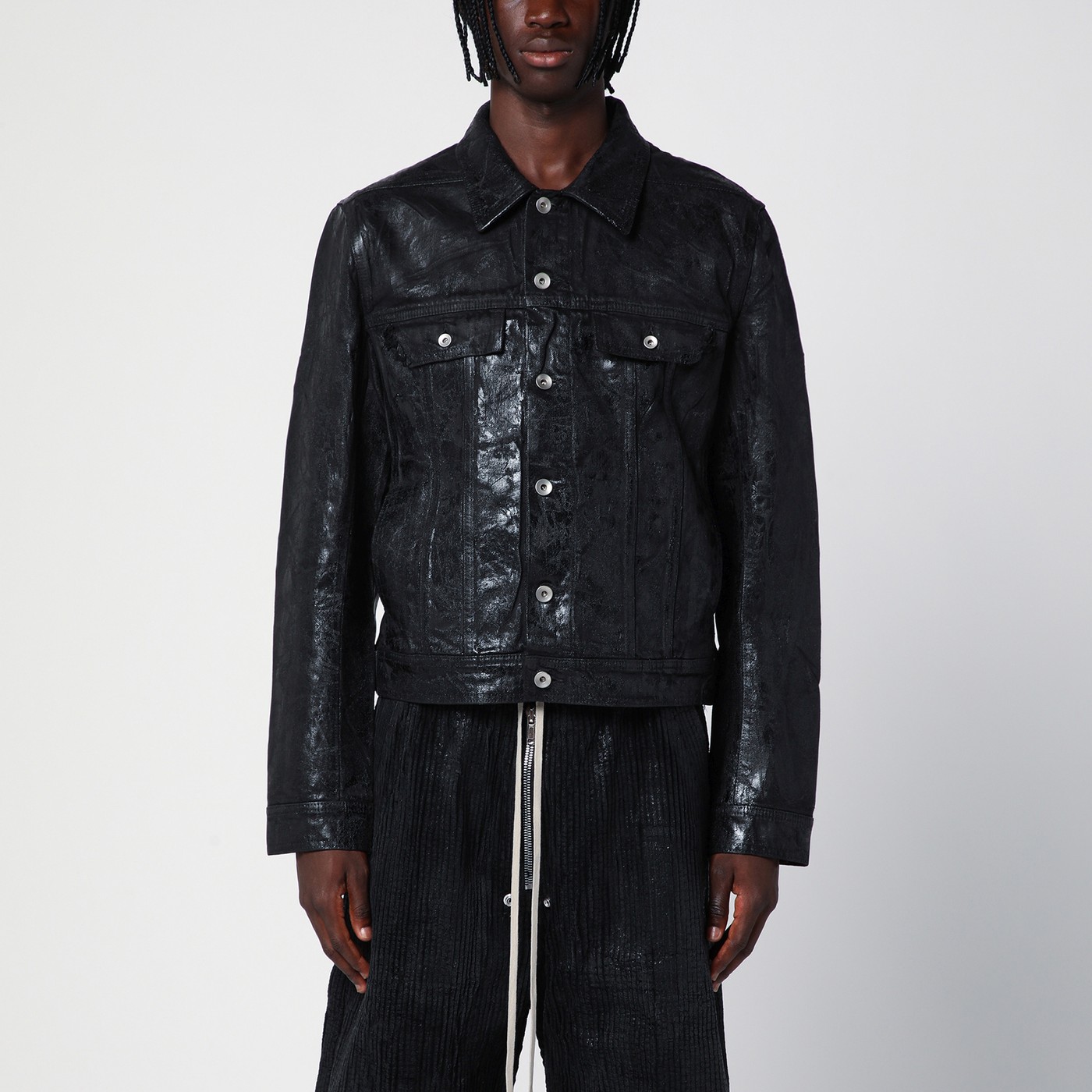 DRKSHDW Black Denim Trucker Jacket | TheDoubleF