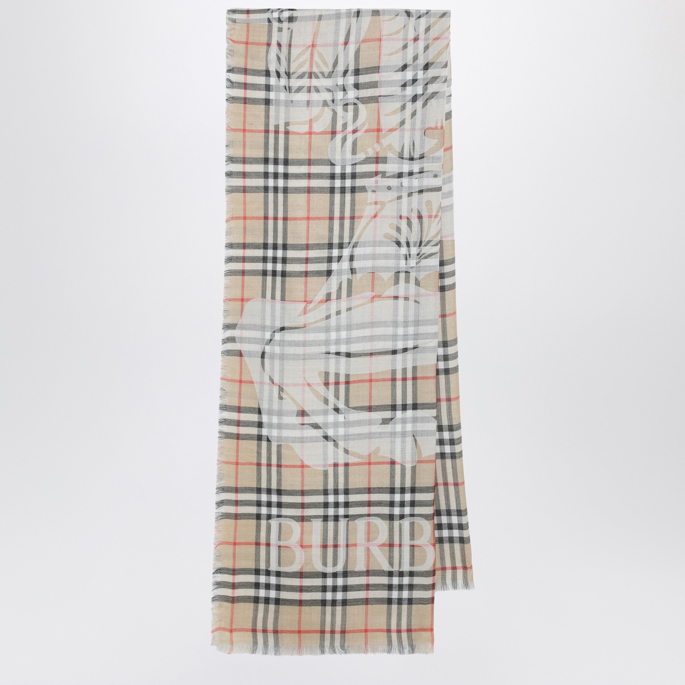 Burberry Ekd Burberry Check scarf in wool and silk | TheDoubleF