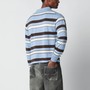 JW Anderson Light blue striped cotton-blend polo | TheDoubleF