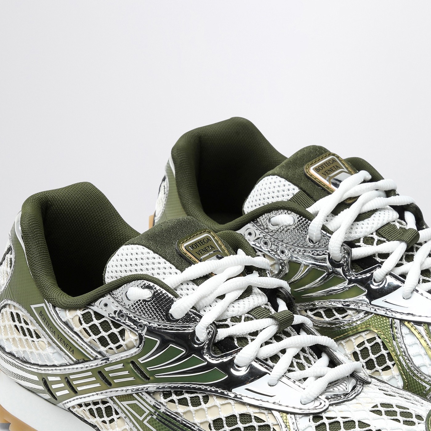 Bottega Veneta Low Orbit green/silver trainer | TheDoubleF