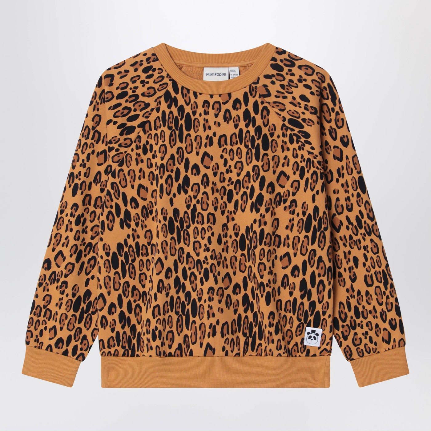 Mini Rodini Organic cotton leopard print crewneck sweatshirt | TheDoubleF