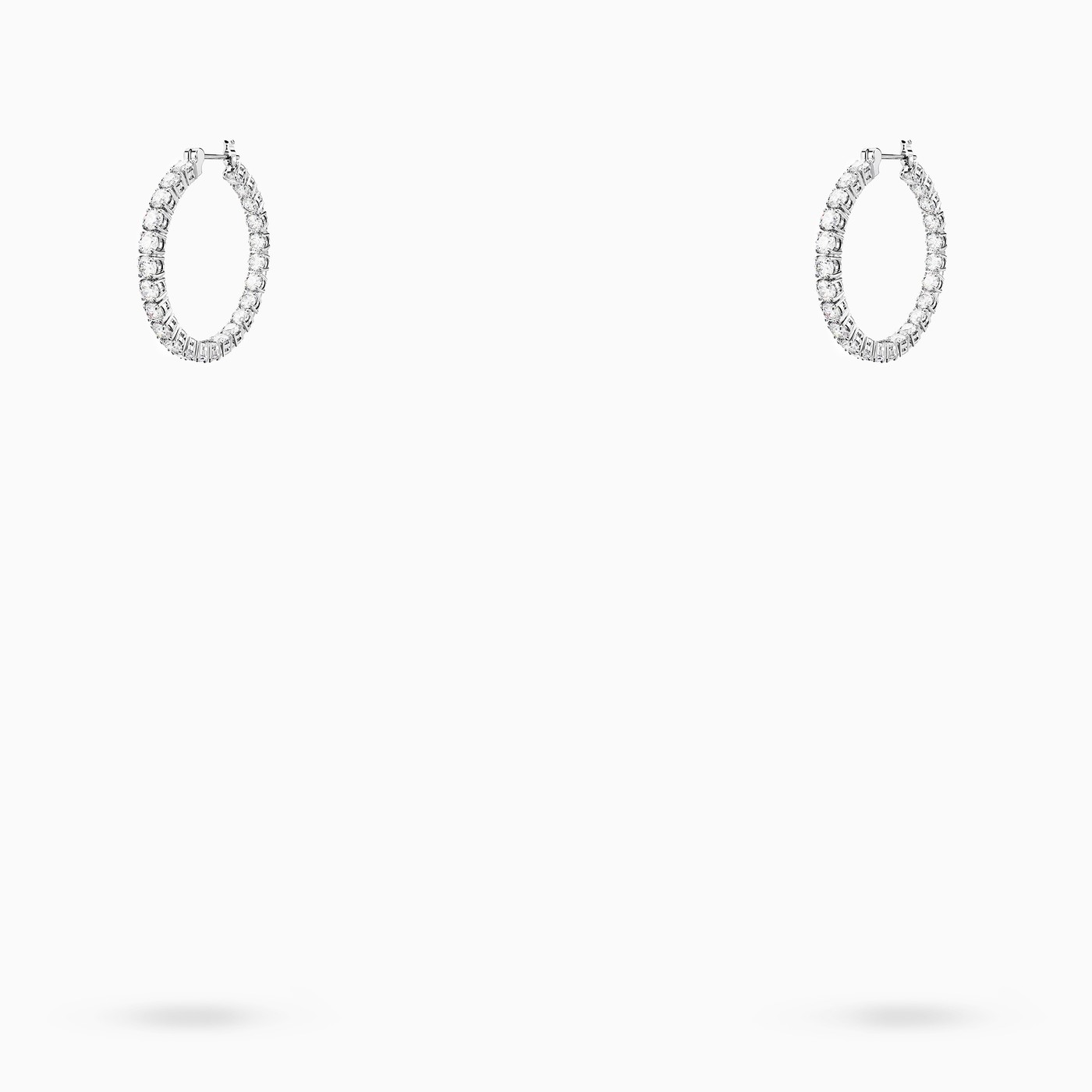 Swarovski Matrix white hoop earrings | TheDoubleF