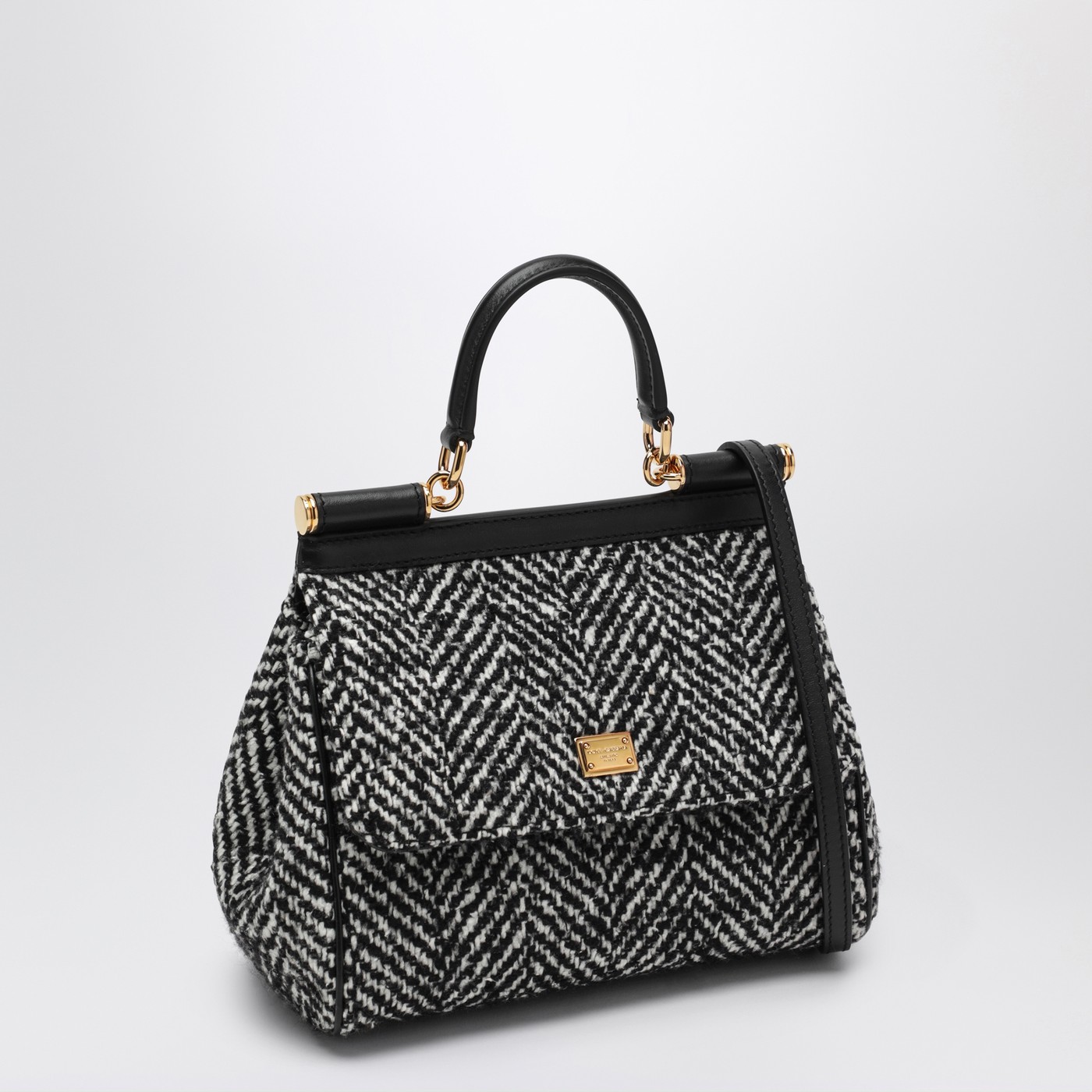 Dolce&Gabbana Chevron fabric handbag Sicily medium | TheDoubleF