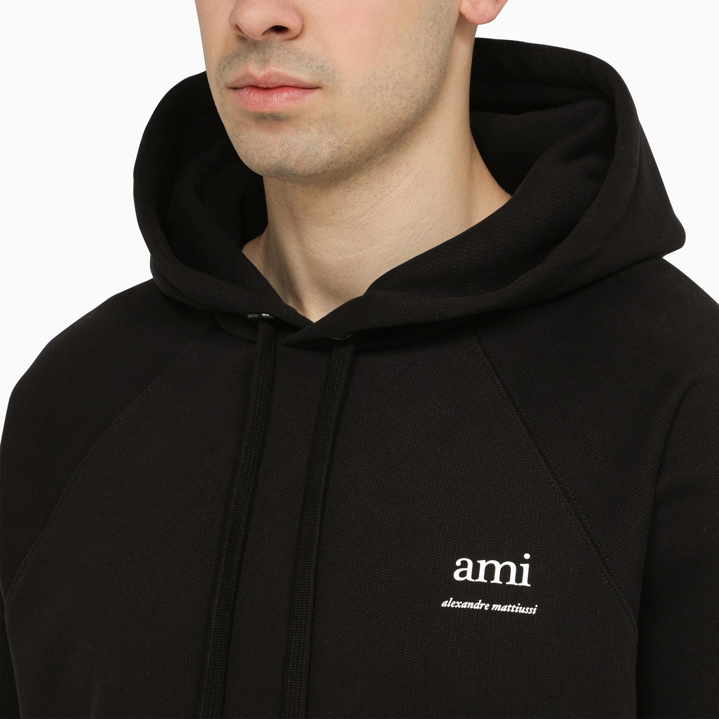 Ami Paris Black logoed hoodie | TheDoubleF