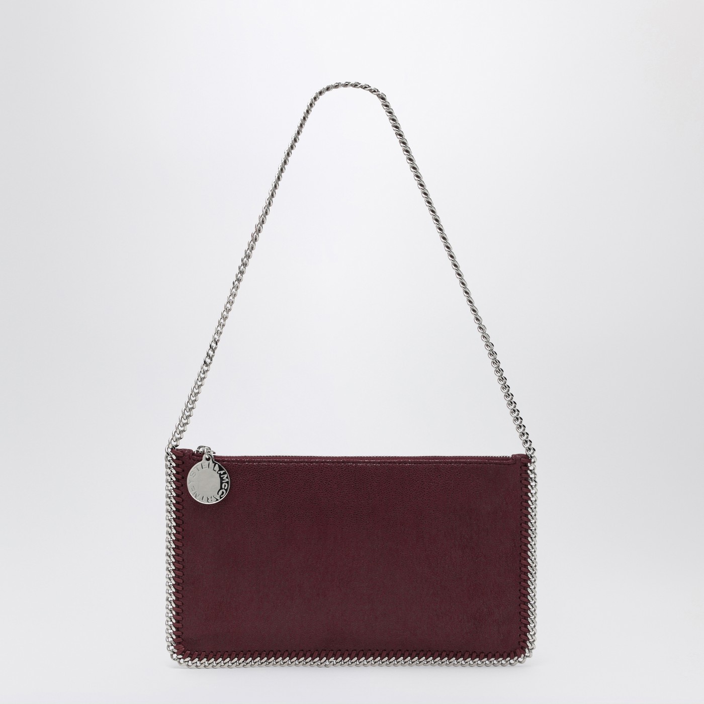 Stella McCartney Falabella Plum coloured clutched shoulder bag | TheDoubleF